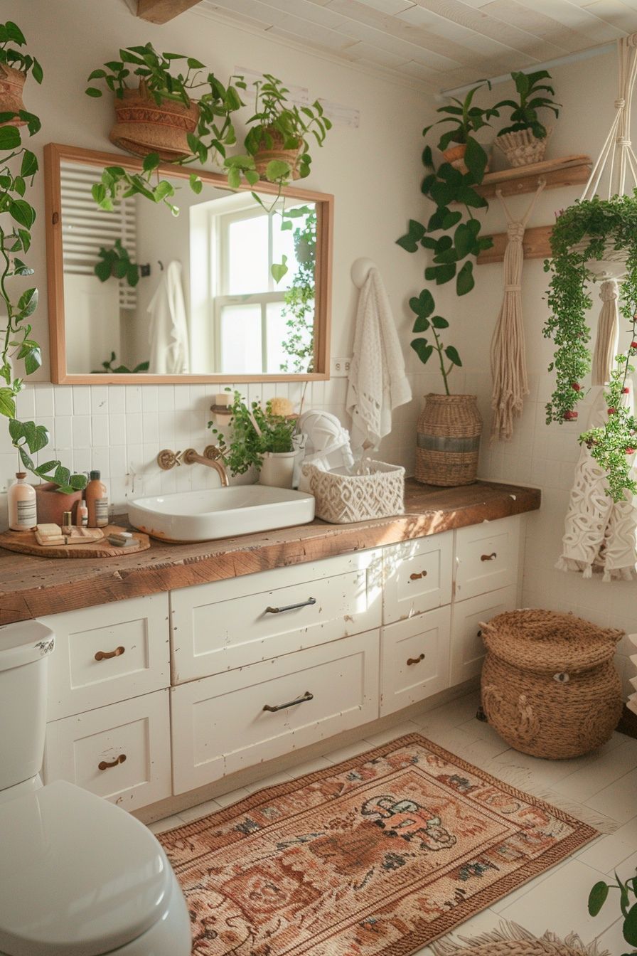 29 Boho Bathroom Ideas You Will Love - My Elegant Home