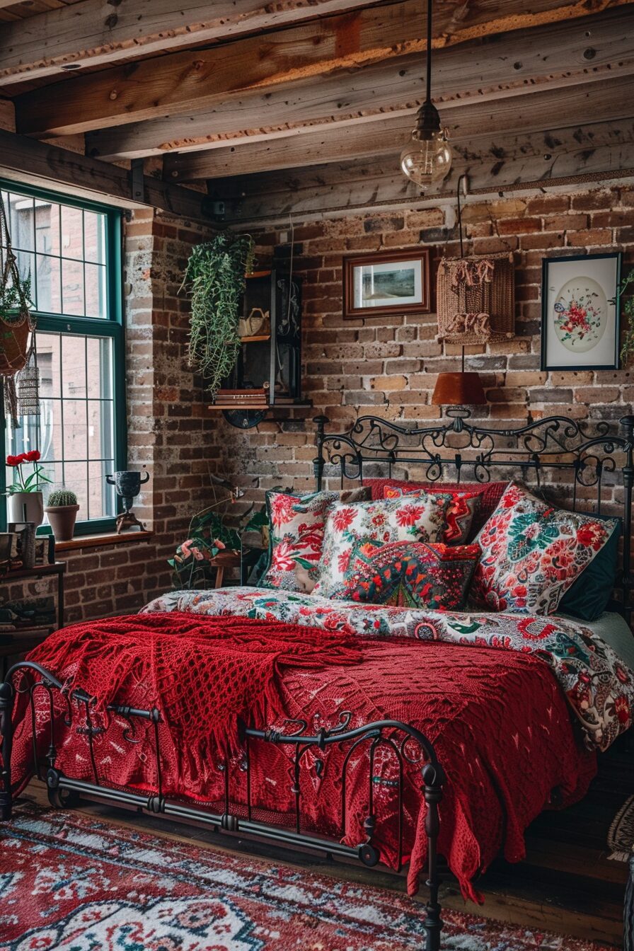 29 Red Boho Bedroom Ideas for a Vibrant and Stylish Space - My Elegant Home