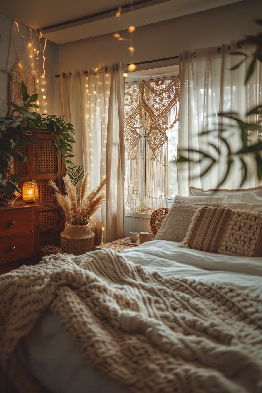29 Boho Bedroom Curtain Ideas to Elevate Your Style - My Elegant Home