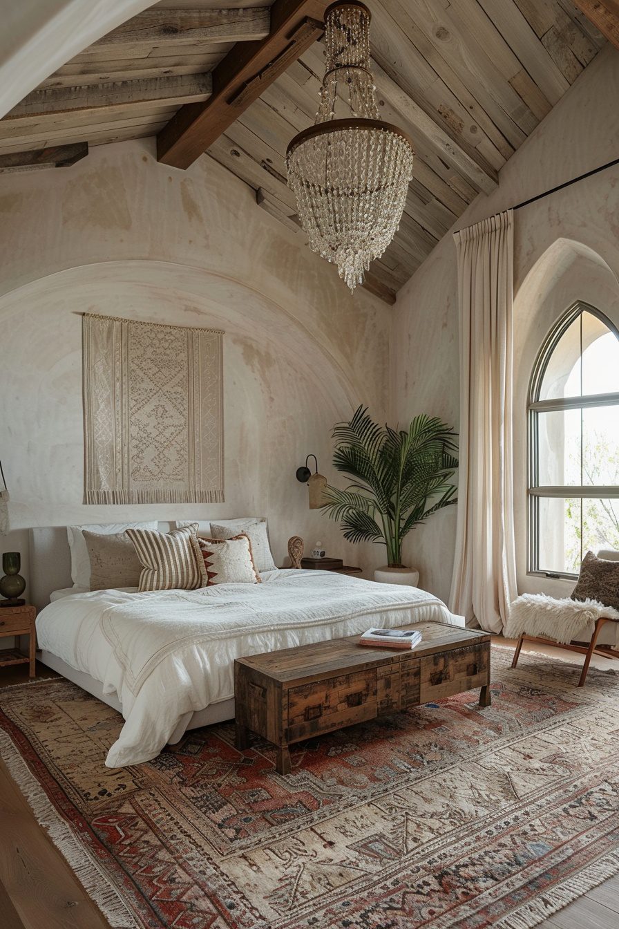 29 Boho Bedrooms With High Ceilings - My Elegant Home