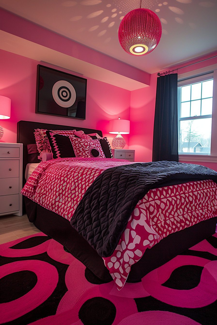 29 Pink and Black Bedrooms Ideas for a Stylish Contrast - My Elegant Home