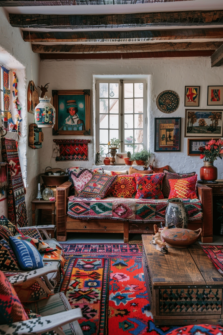 29 Boho Maximalist Living Room Ideas: Embrace Vibrant Patterns and ...