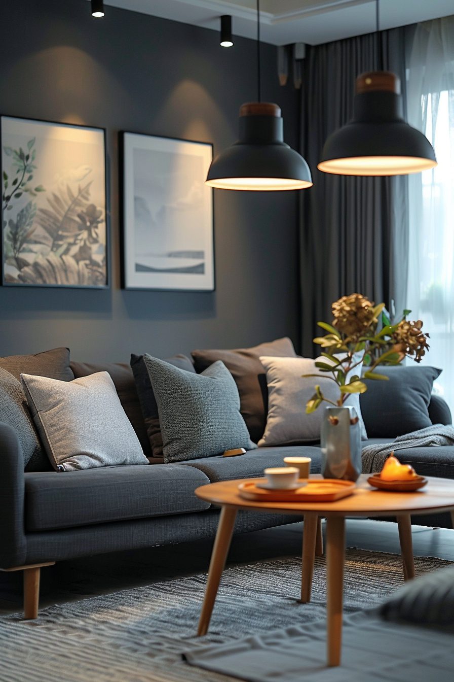 29 Dark Grey Couch Living Room Ideas to Create a Relaxing Atmosphere ...