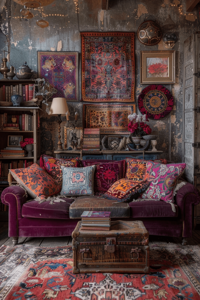 29 Boho Maximalist Living Room Ideas: Embrace Vibrant Patterns and ...