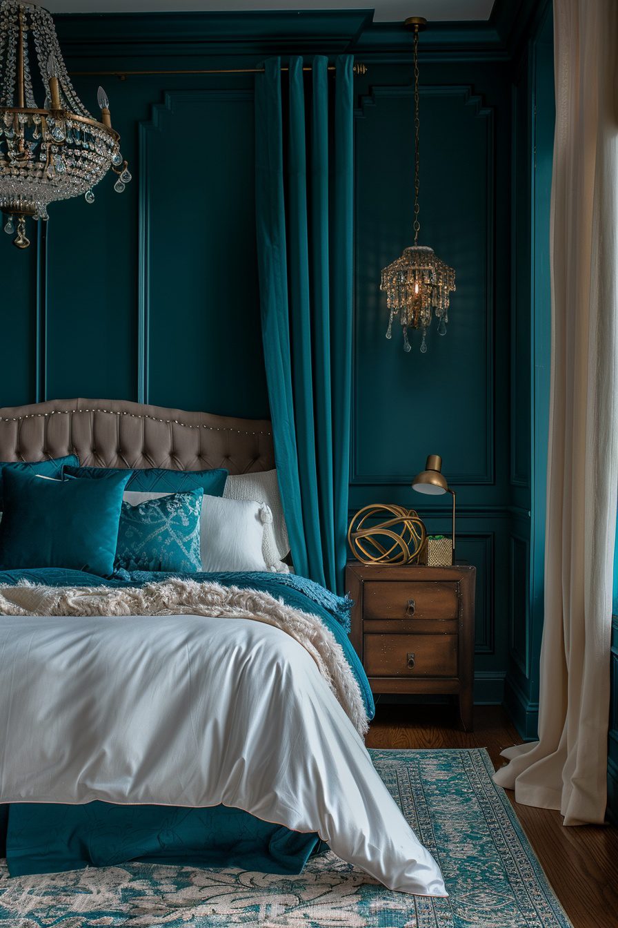 29 Dark Teal Bedroom Ideas for a Modern and Sophisticated Space - My Elegant Home