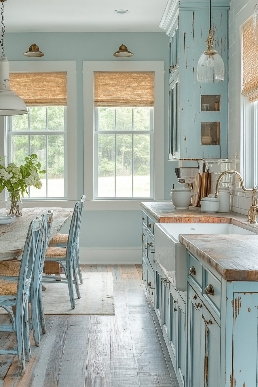 29 Coastal Farmhouse Kitchen Ideas That Blend Rustic with Coastal ...