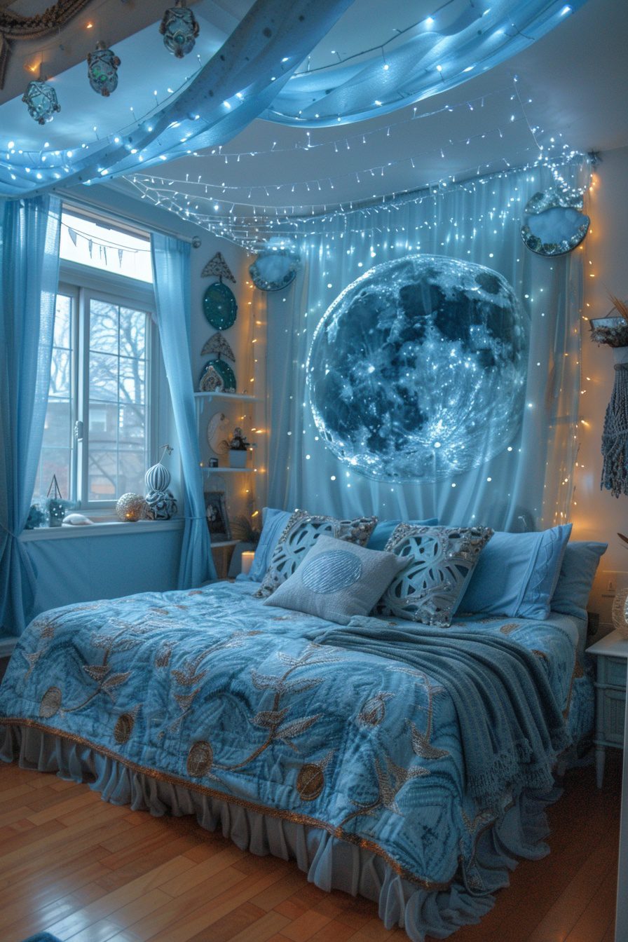 29 Blue Witchy Bedroom Ideas to Blend Calmness with Mysticism - My ...