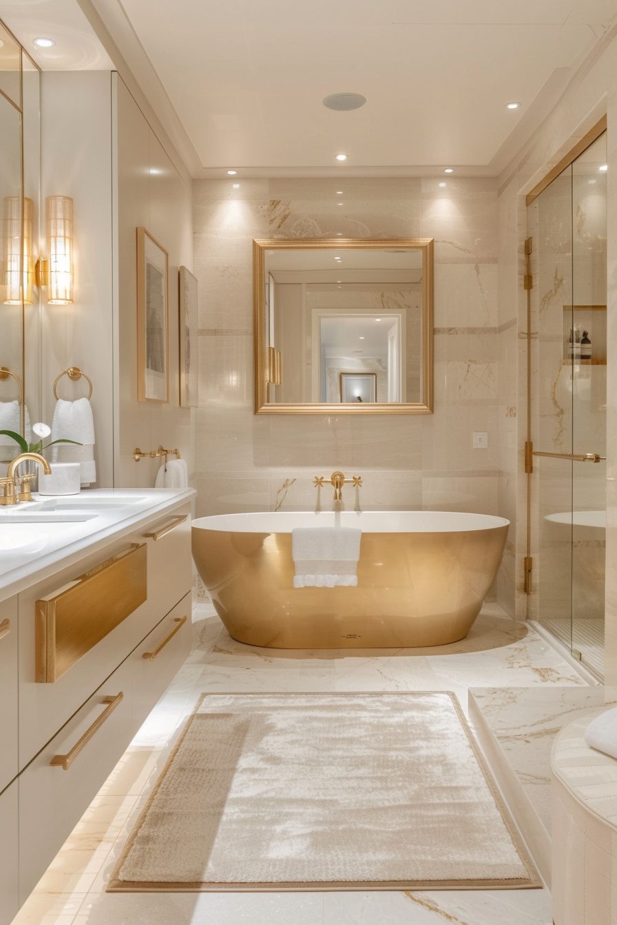 29 Gold Bathroom Decor Ideas for a Glamorous Upgrade - My Elegant Home
