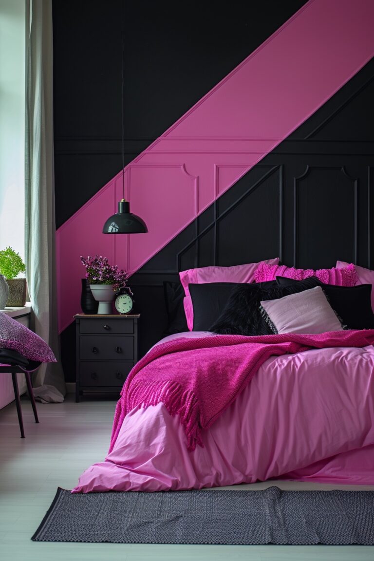 29 Pink and Black Bedroom Ideas for a Perfect Balance of Soft and Edgy ...