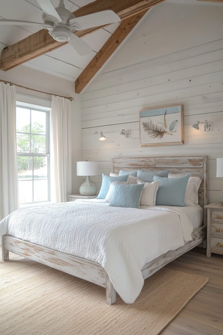 29 Coastal Farmhouse Bedroom Ideas to Capture the Spirit of the Seaside ...
