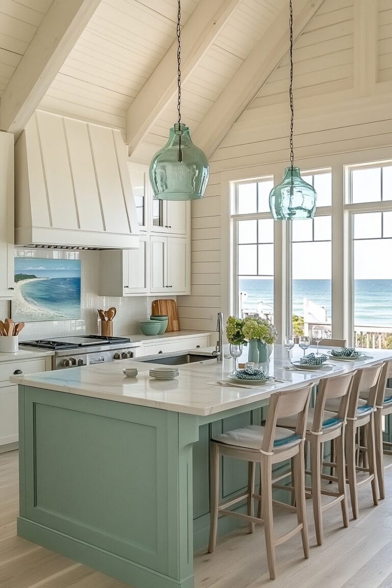 29 Coastal Farmhouse Kitchen Ideas That Blend Rustic with Coastal ...