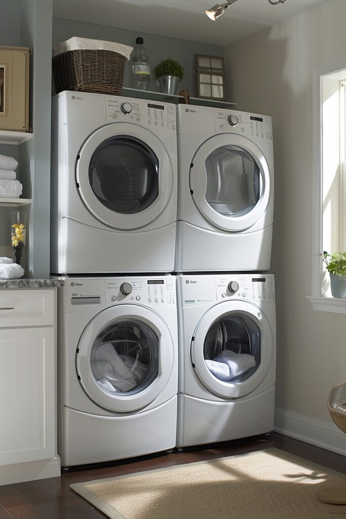 29 Stacked Laundry Room Ideas for a Clean and Clutter-Free Space - My ...