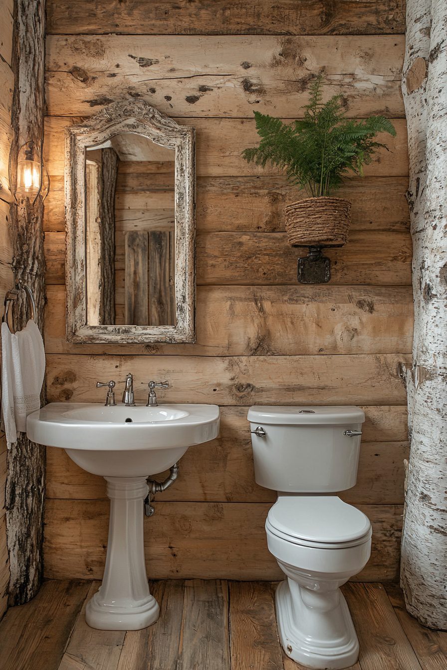 29 Small Log Cabin Interior Bathroom Ideas to Maximize Functionality - My Elegant Home