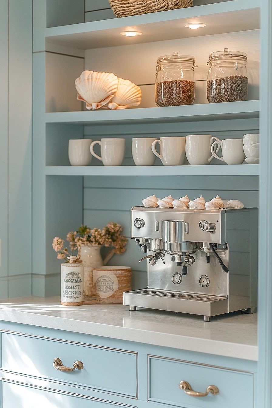 29 Coastal Preppy Kitchen Ideas for a Breezy and Elegant Design - My ...