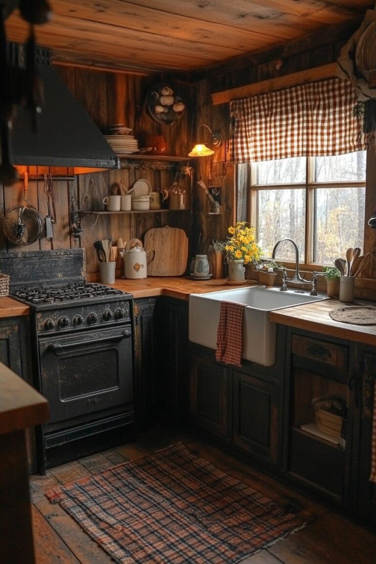 29 Small Cabin Interior Kitchen Ideas to Create a Compact Culinary ...