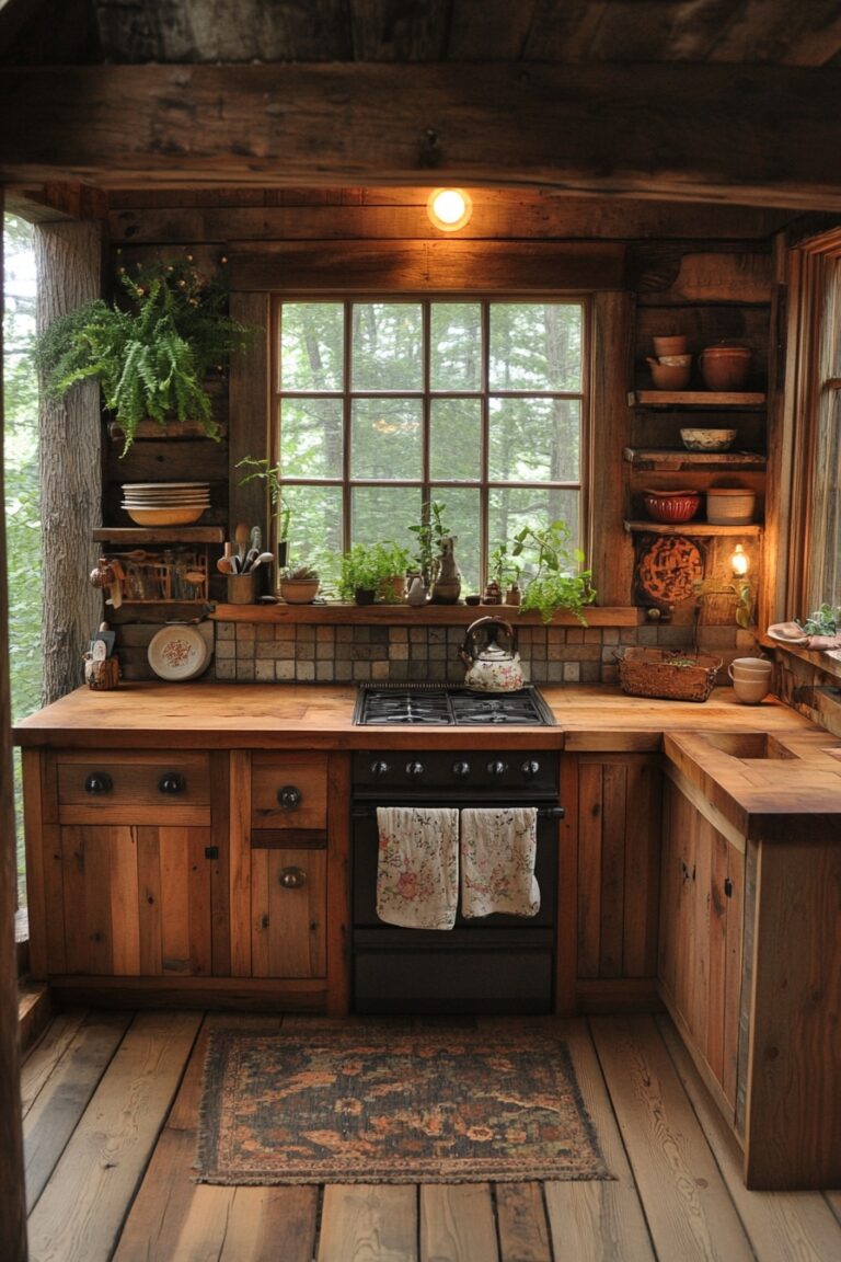 29 Small Cabin Interior Kitchen Ideas to Create a Compact Culinary ...