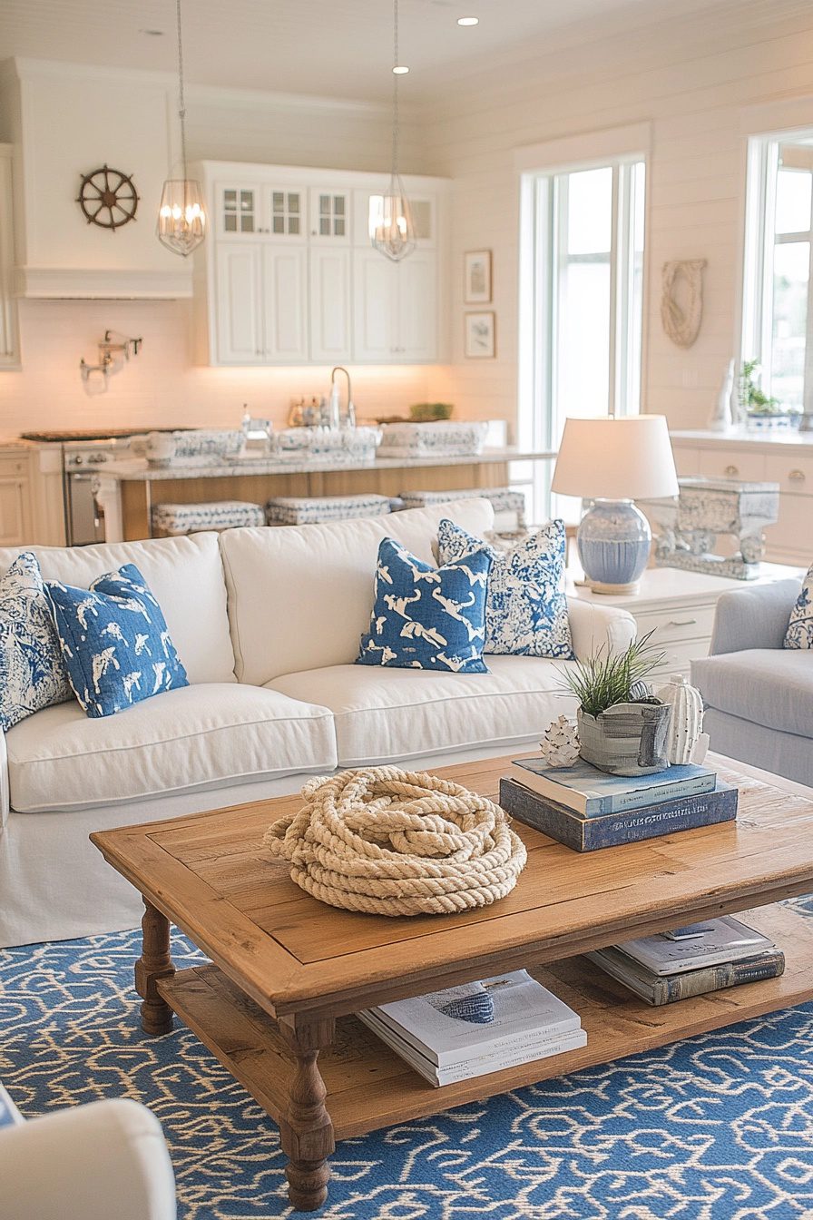 29 Coastal Preppy Living Room Decor Ideas for a Fresh and Inviting ...