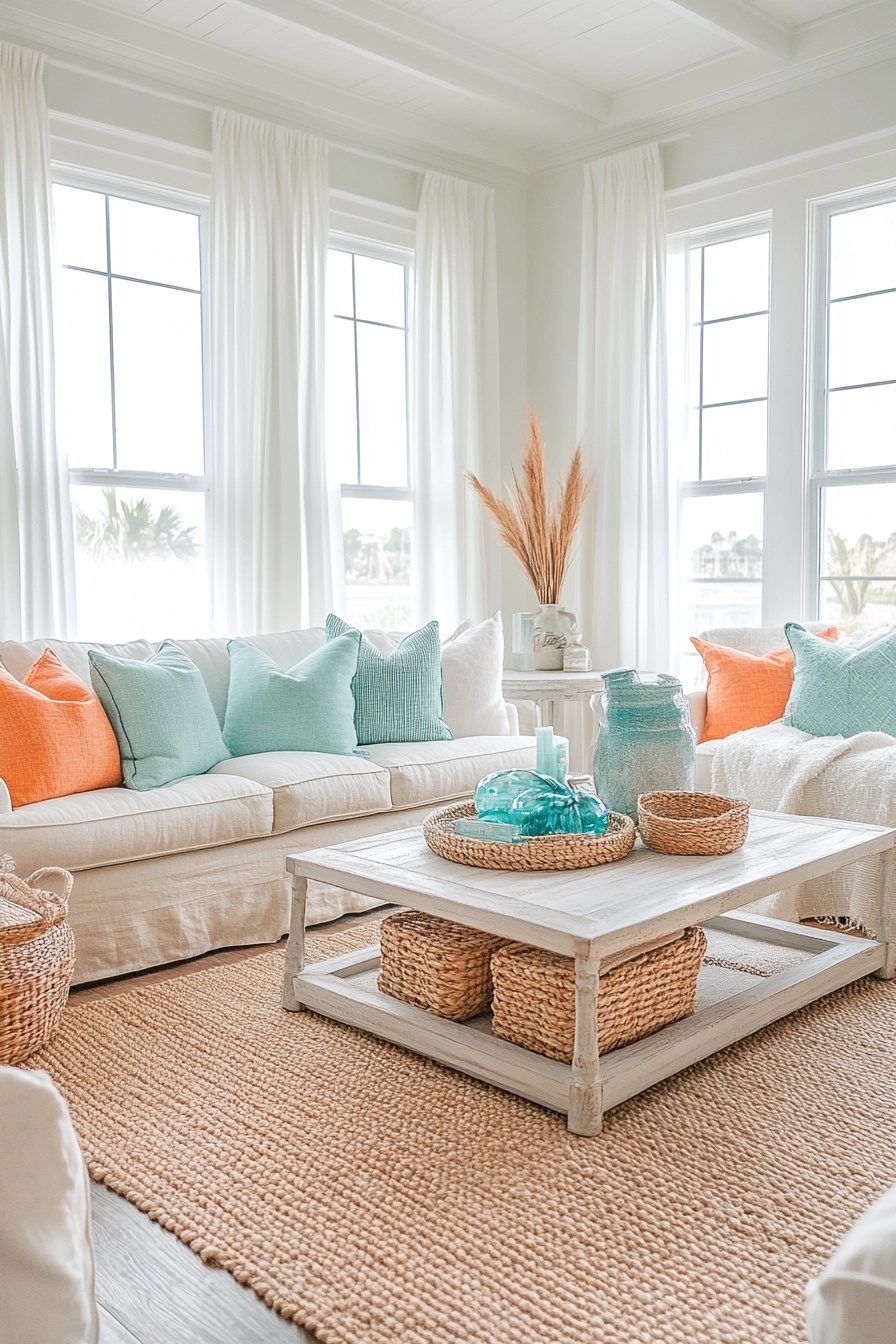 29 Coastal Preppy Living Room Decor Ideas for a Fresh and Inviting ...