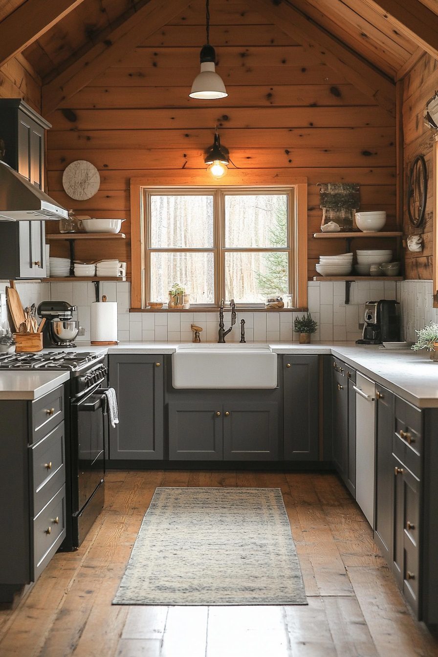29 Small Cabin Kitchen Ideas to Infuse Your Cabin with Cozy Kitchen ...