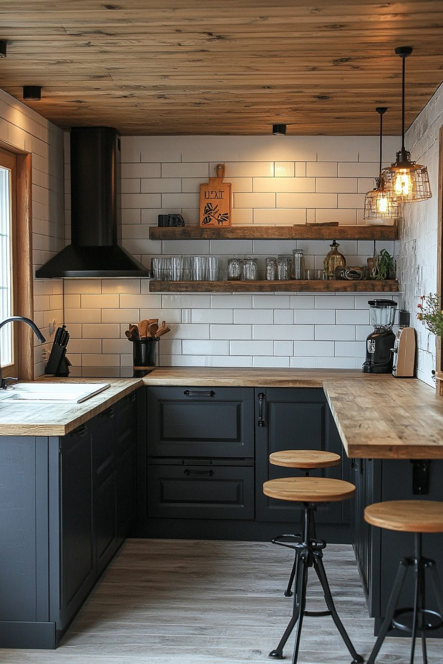 29 Small Cabin Kitchen Ideas to Infuse Your Cabin with Cozy Kitchen ...