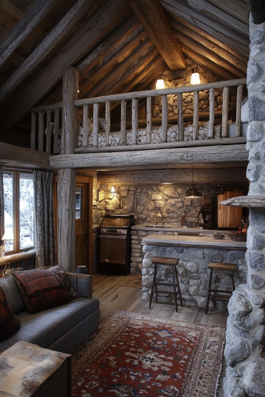 29 Small Cabin Interior with Loft Ideas to Maximize Space and Style ...