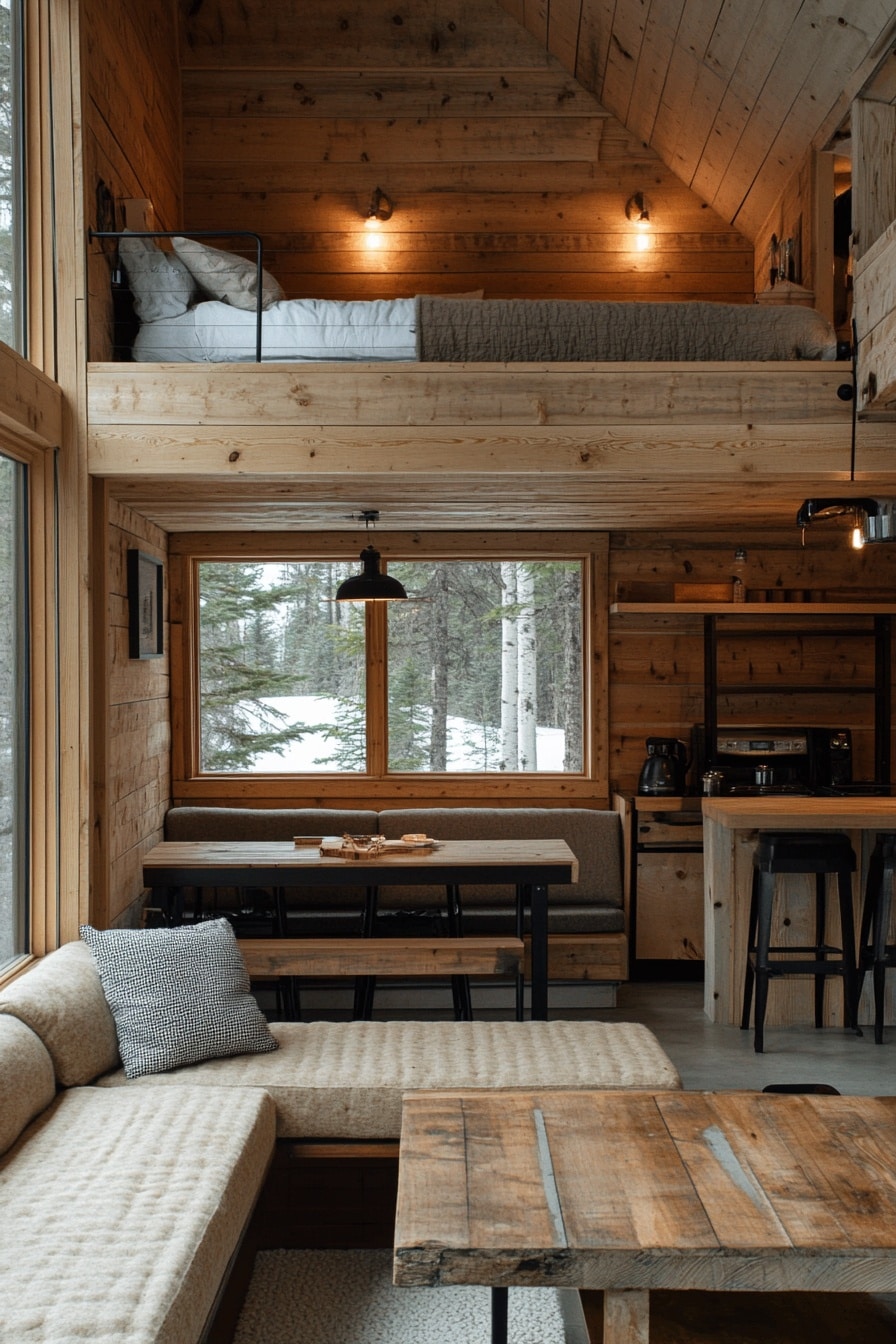29 Small Cabin Interior with Loft Ideas to Maximize Space and Style ...