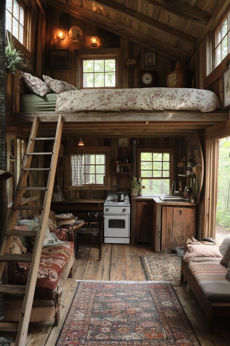 29 Small Cabin Interior with Loft Ideas to Maximize Space and Style ...