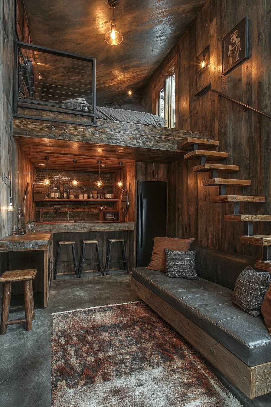 29 Small Cabin Interior with Loft Ideas to Maximize Space and Style ...