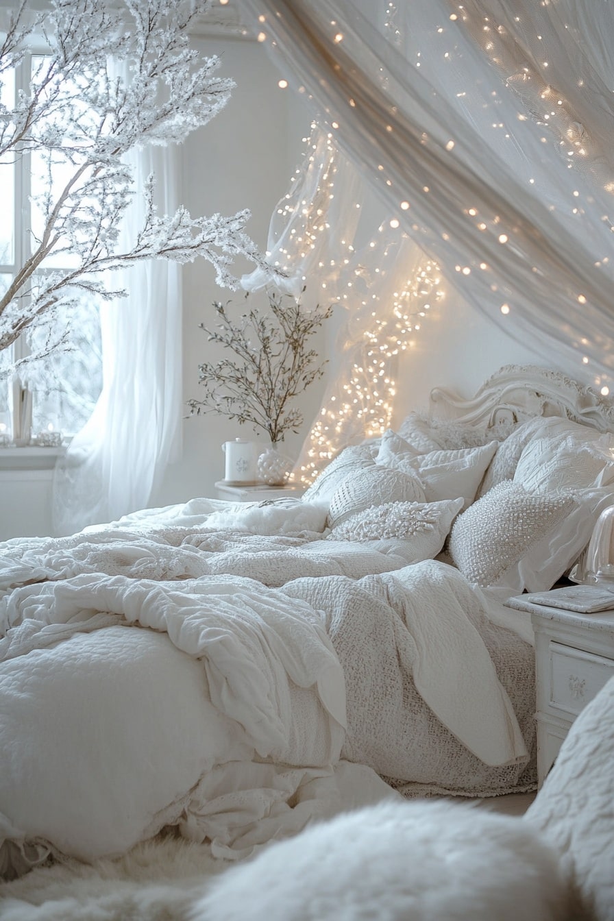 29 White Fantasy Bedroom Ideas for a Bright and Ethereal Look - My ...