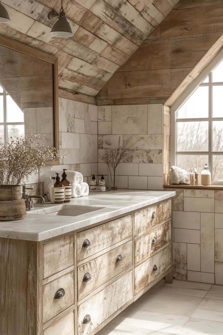 29 Farmhouse Style Bathroom Ideas That Highlight Natural Materials - My ...