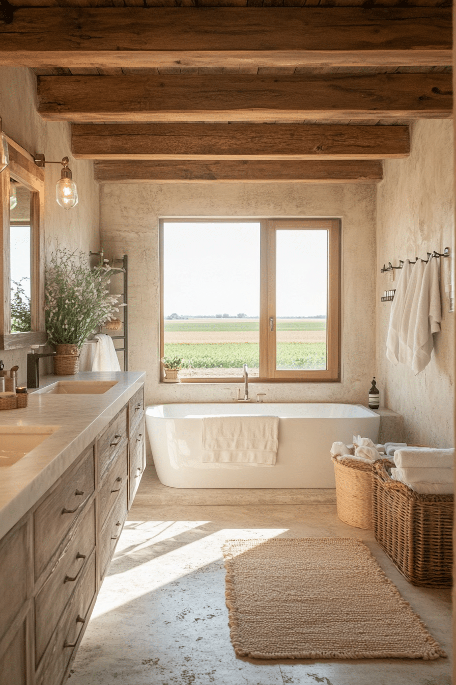 29 Farmhouse Style Bathroom Ideas That Highlight Natural Materials - My ...