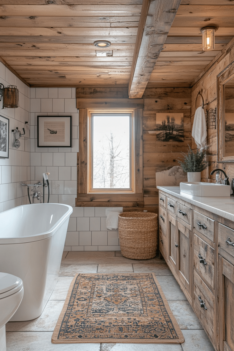 29 Farmhouse Style Bathroom Ideas That Highlight Natural Materials - My ...