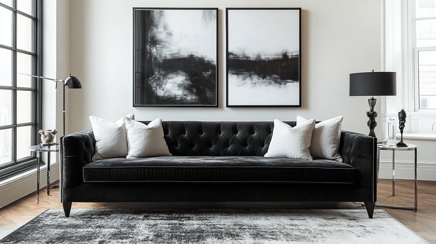 29 Black Couch Living Room Ideas for a Sleek and Minimalist Vibe - My ...