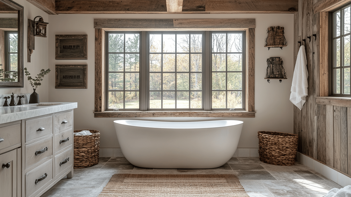 29 Farmhouse Style Bathroom Ideas That Highlight Natural Materials - My ...