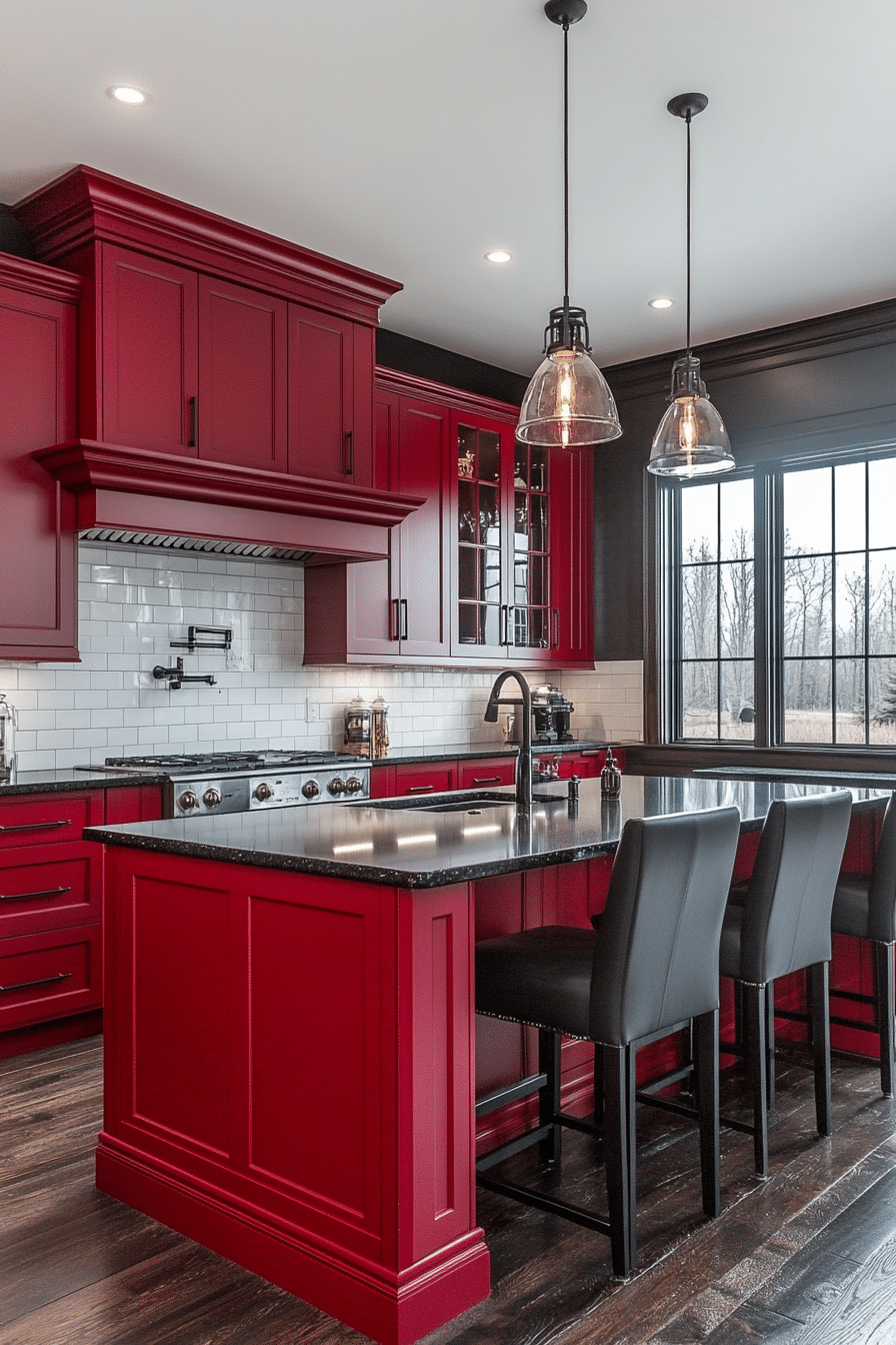 19 Red Kitchen Cabinets to Make Your Kitchen Shine with Color and ...