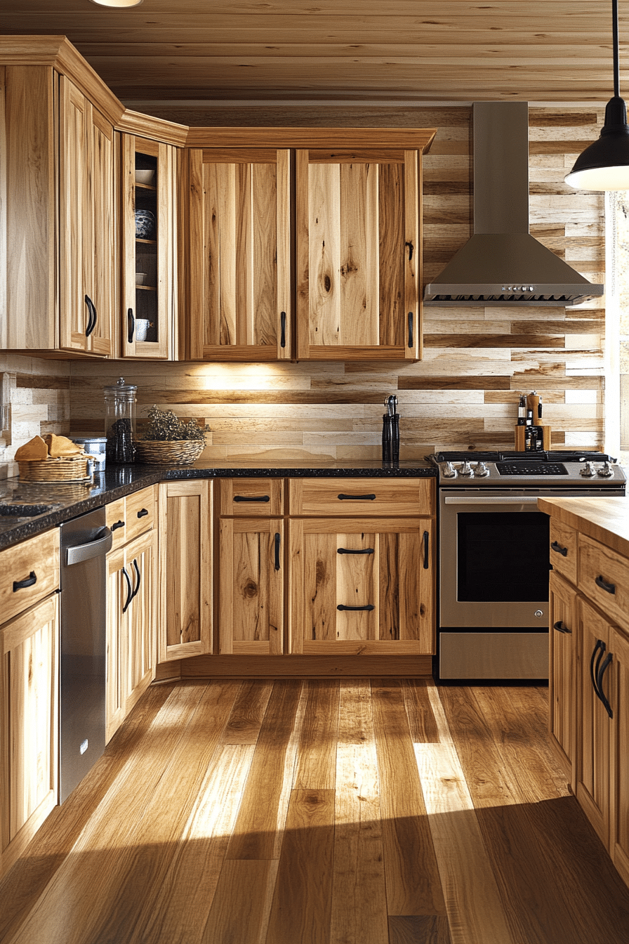 19 Hickory Kitchen Cabinets to Infuse Your Cooking Area with Natural ...
