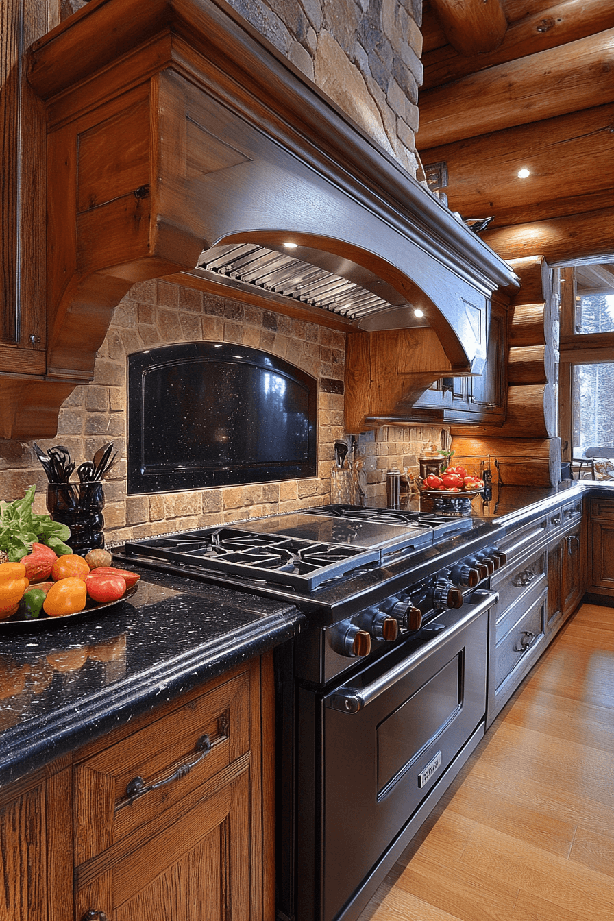 29 Log Home Kitchens to Enhance Your Home with Cozy Cabin Vibes - My ...