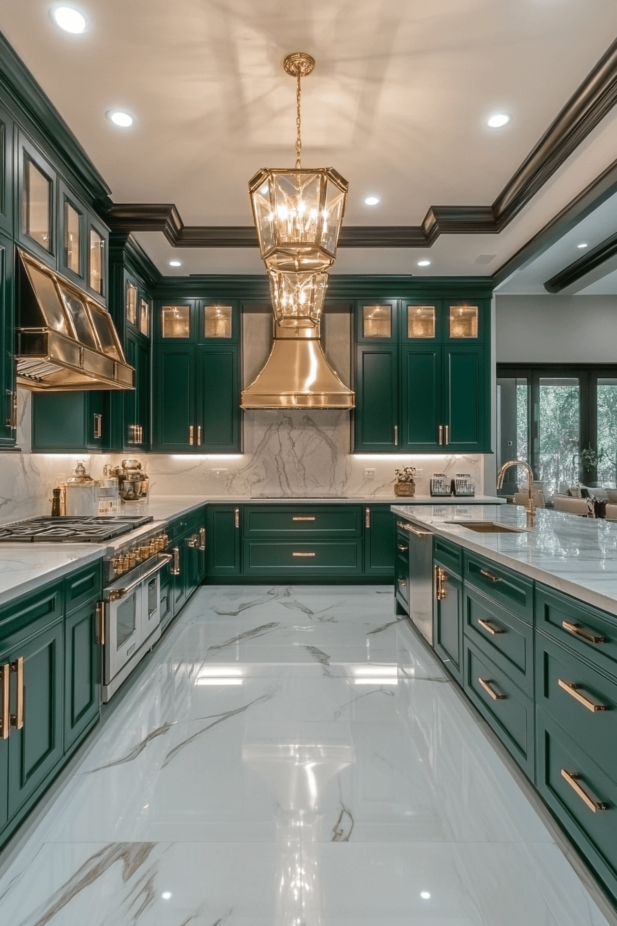 29 Dark Green Kitchen Cabinets for a Dramatic and Beautiful Kitchen ...