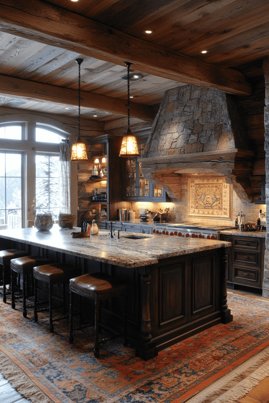 29 Log Home Kitchens to Enhance Your Home with Cozy Cabin Vibes - My ...
