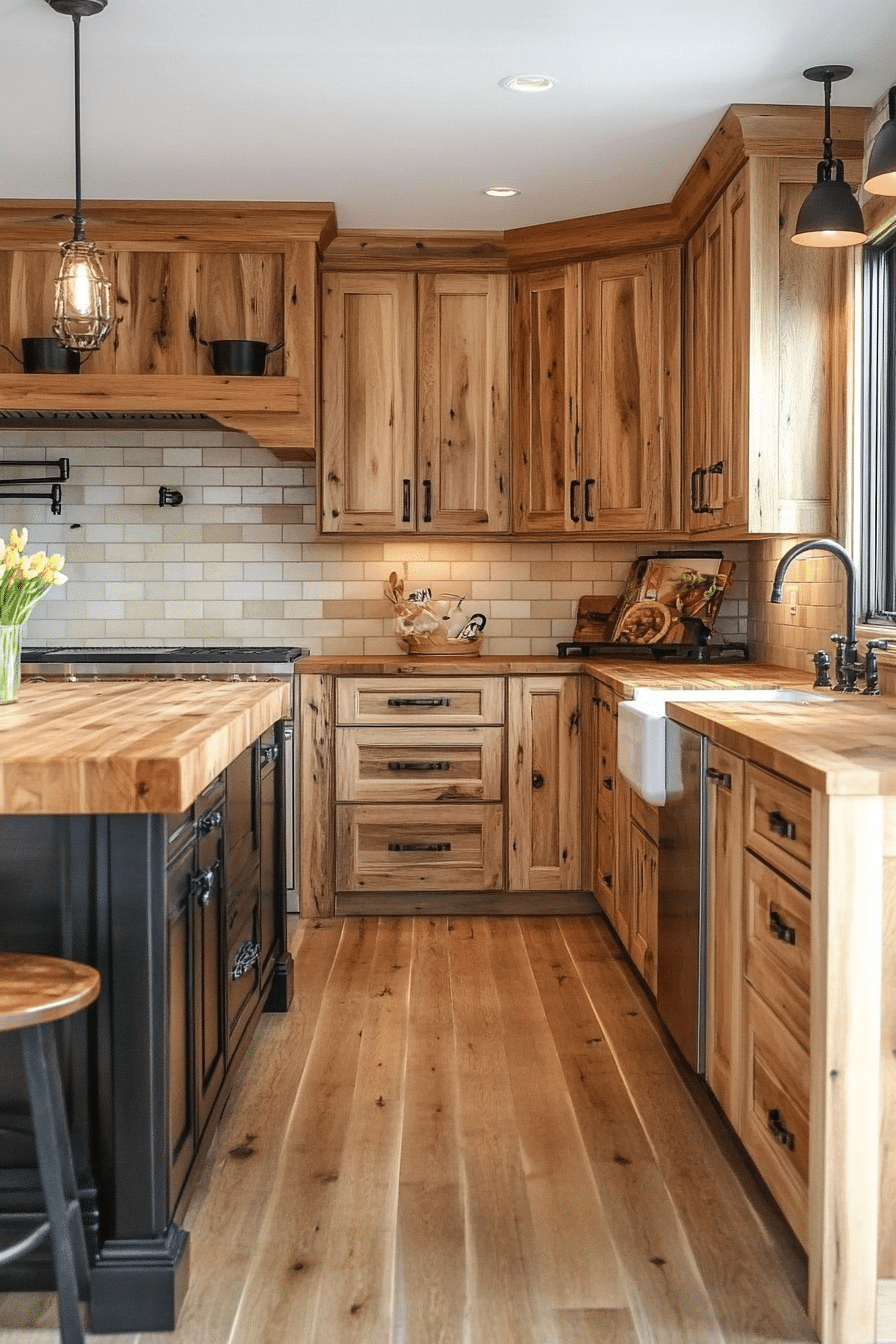 19 Hickory Kitchen Cabinets to Infuse Your Cooking Area with Natural ...