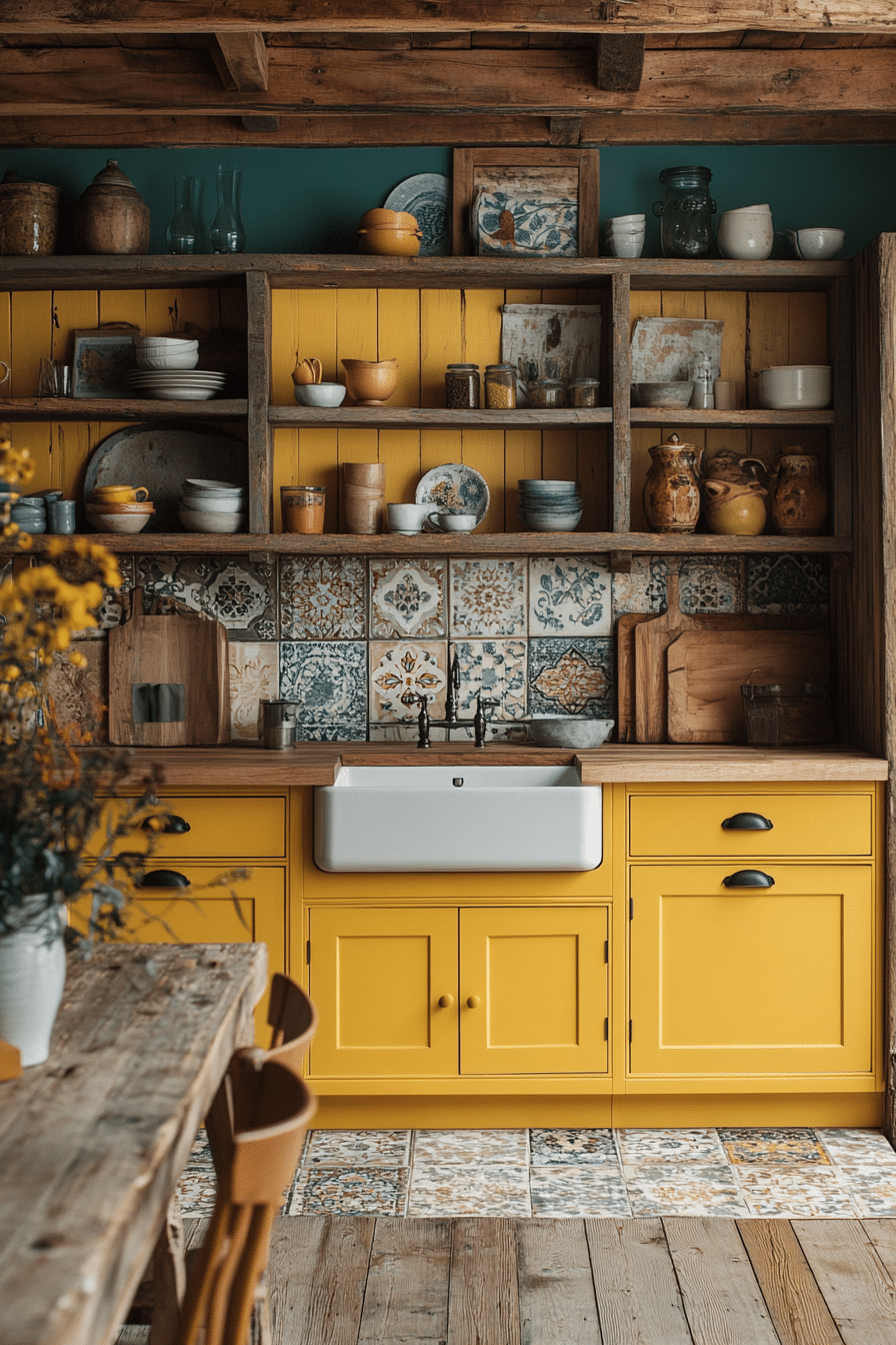 19 Yellow Kitchen Cabinets to Make Your Kitchen Feel Bright and Lively ...