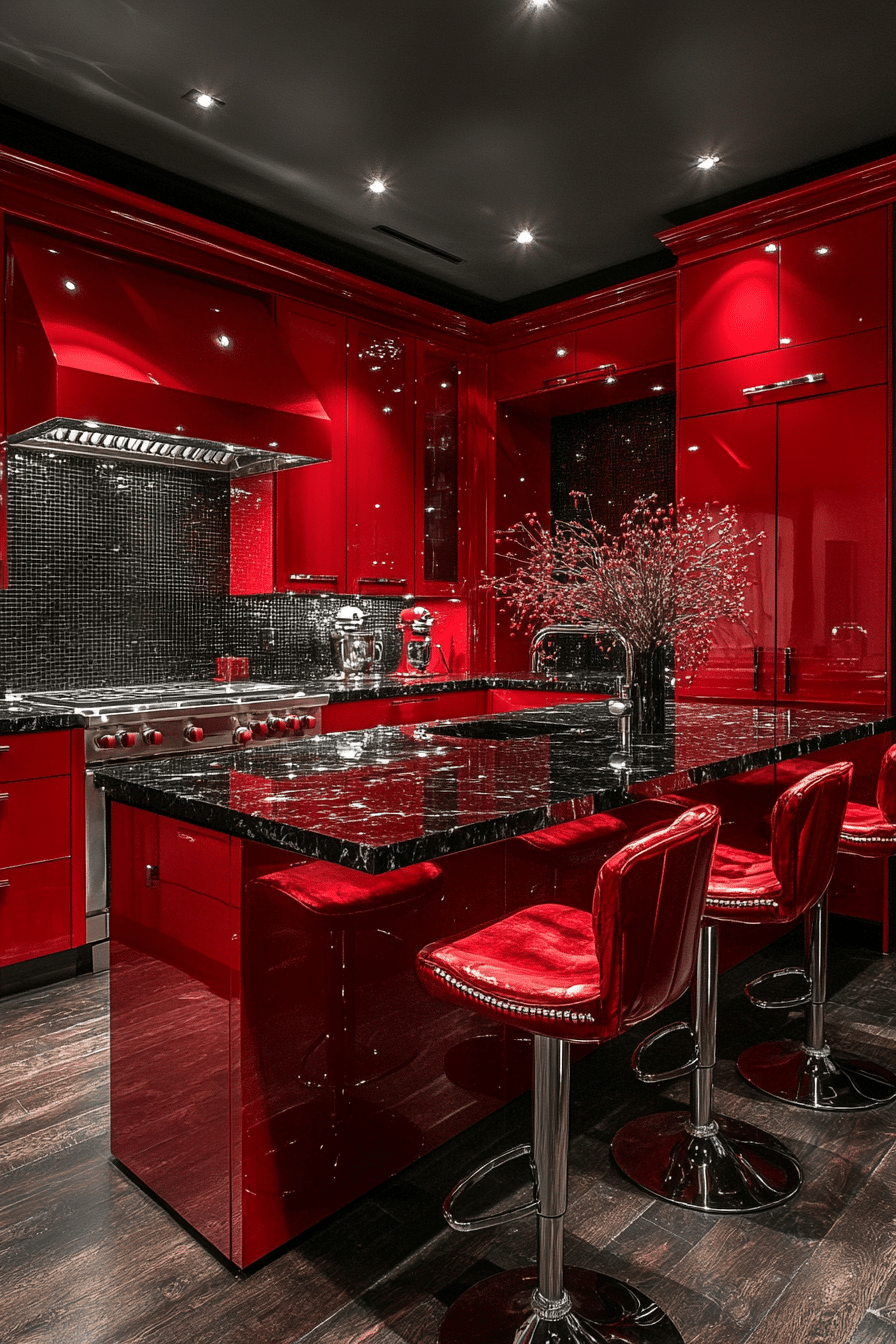 19 Red Kitchen Cabinets to Make Your Kitchen Shine with Color and ...