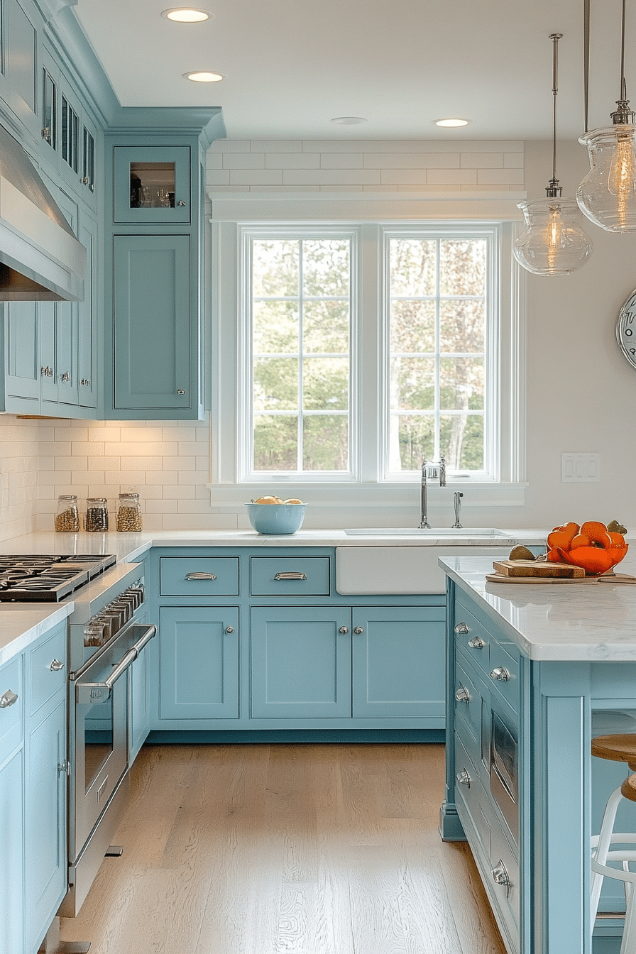 19 Blue Kitchen Cabinets to Make Your Kitchen Feel Fresh and Trendy ...