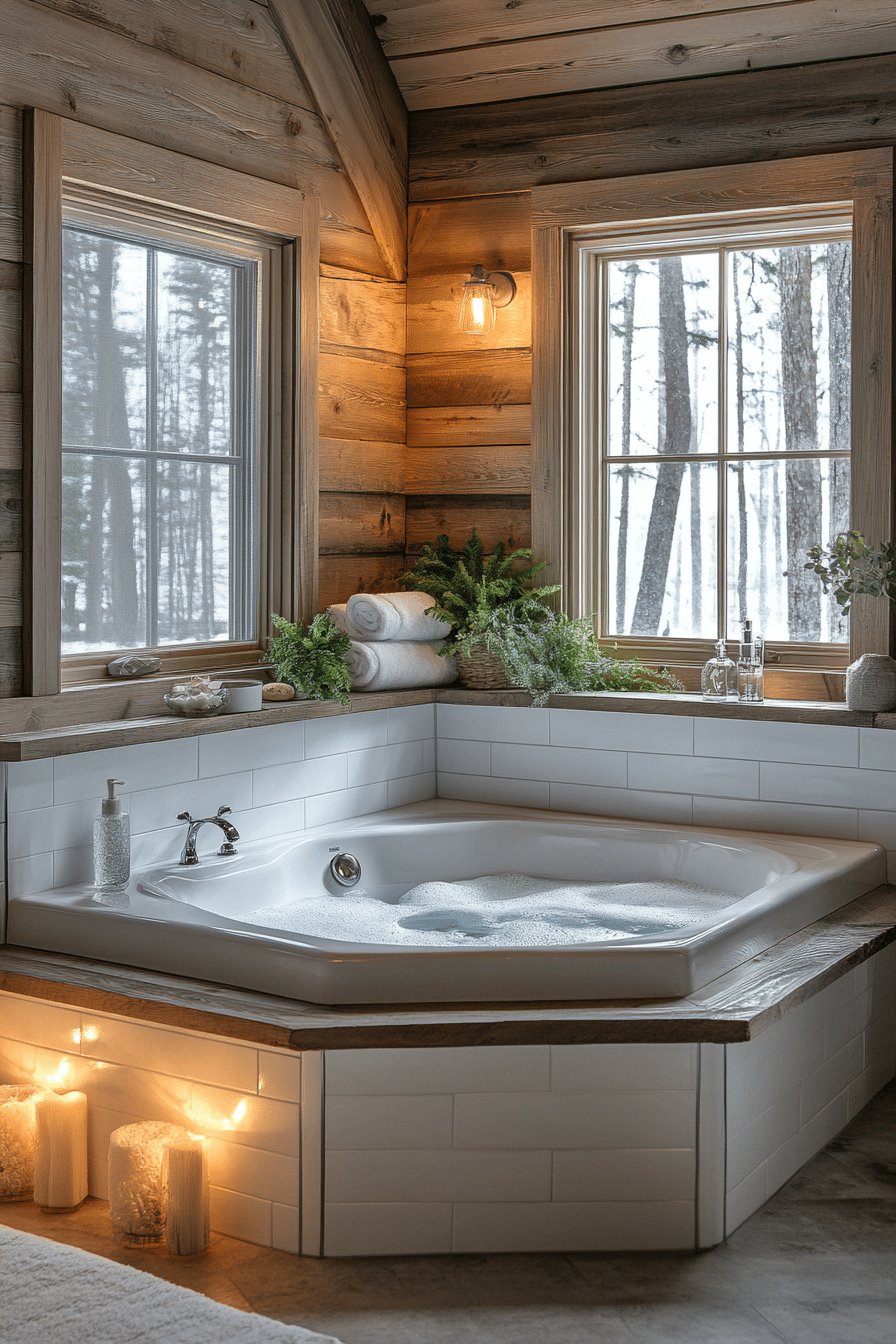 29 Little Cabin Bathroom Designs to Enhance Your Bathroom with Cozy ...