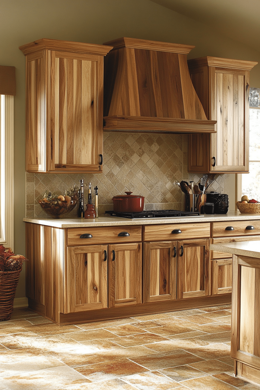 19 Hickory Kitchen Cabinets to Infuse Your Cooking Area with Natural ...