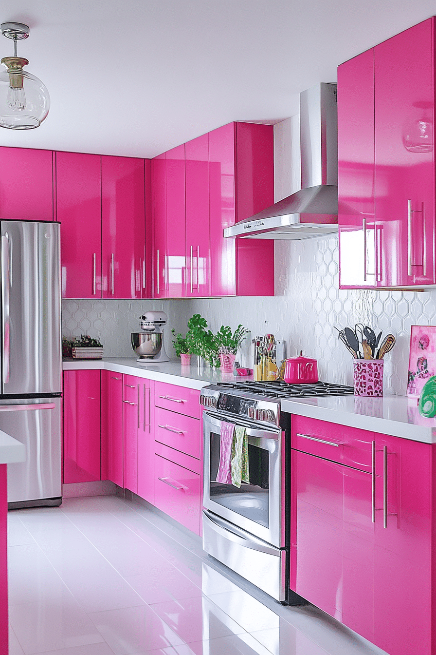 19 Pink Kitchen Cabinets to Add a Touch of Sweetness and Style to Your ...