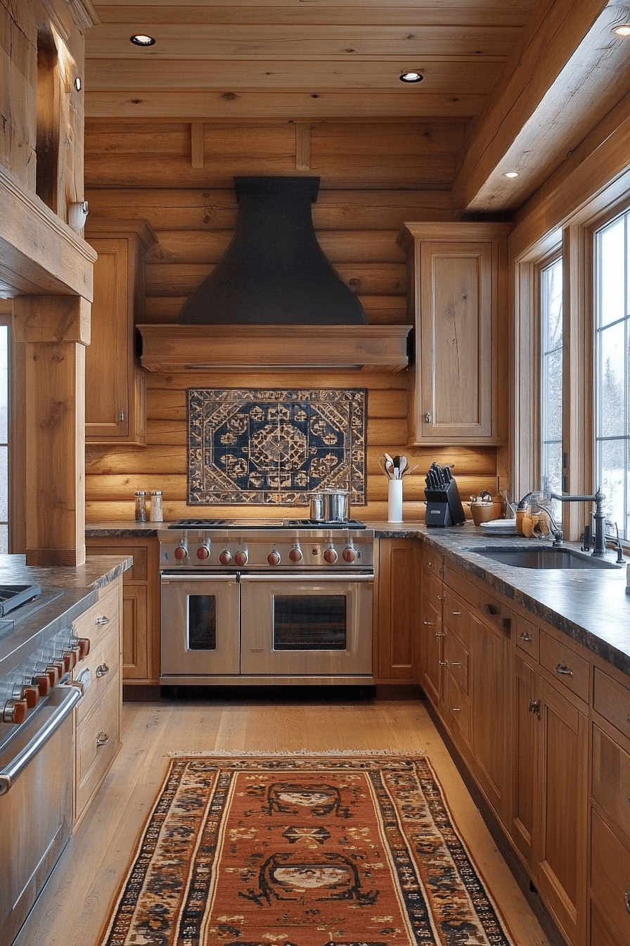 29 Log Home Kitchens to Enhance Your Home with Cozy Cabin Vibes - My ...