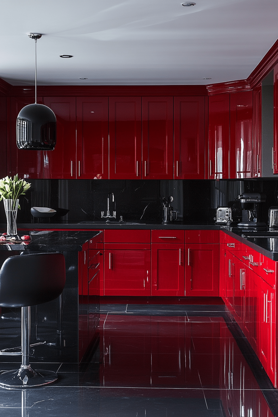 19 Red Kitchen Cabinets to Make Your Kitchen Shine with Color and ...