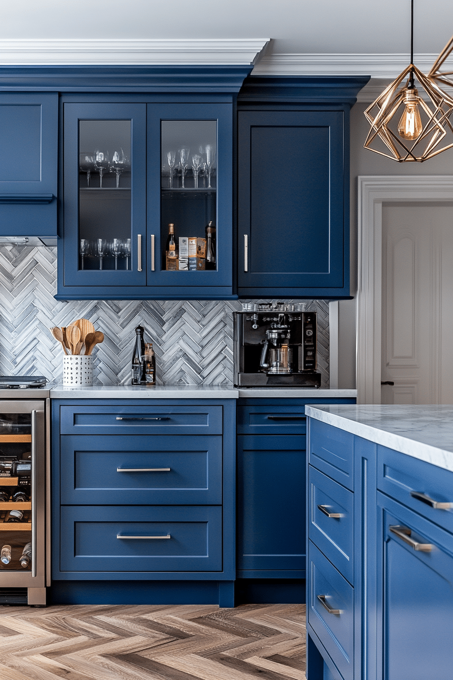 19 Blue Kitchen Cabinets to Make Your Kitchen Feel Fresh and Trendy ...