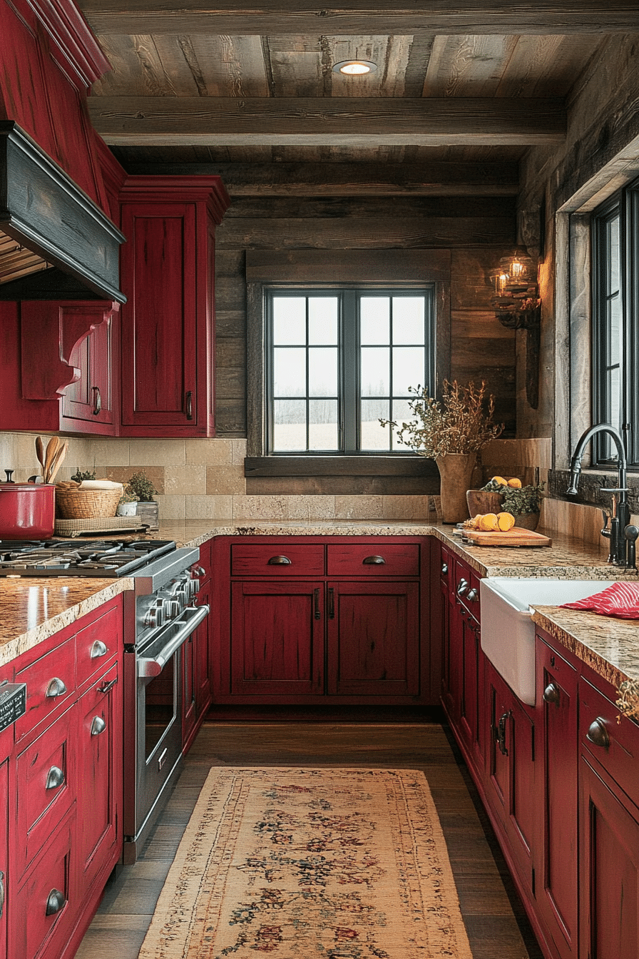 19 Red Kitchen Cabinets to Make Your Kitchen Shine with Color and ...
